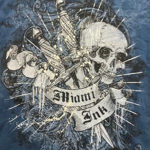 Miami Ink | Shirts & Tops | Miami Ink Youth Tshirt Blue Color Screen ...